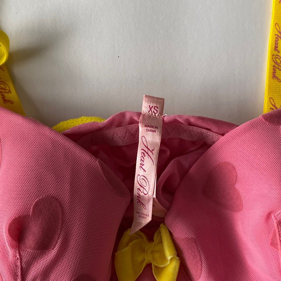 Vintage Victorias Secret Heart Pink babydoll bustier | velvet velour ...
