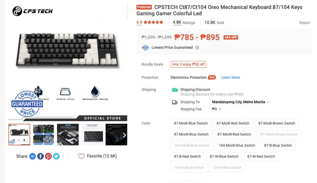 CPSTECH Oreo Mechanical Keyboard on Carousell