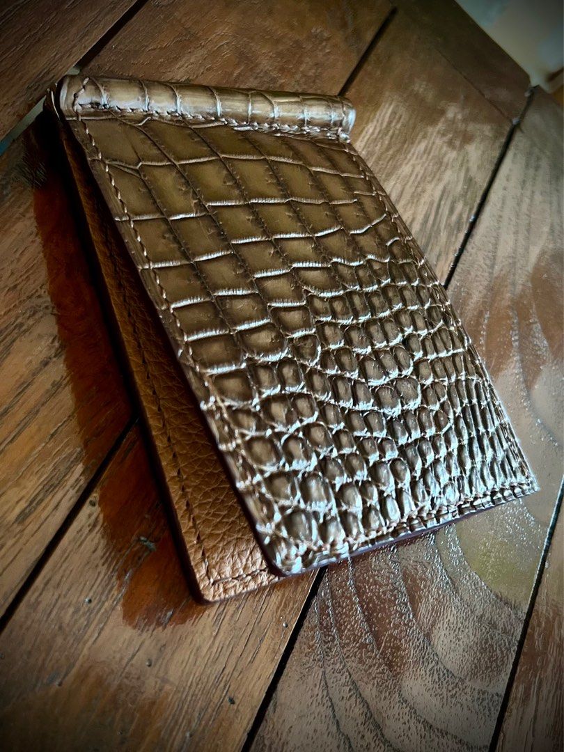 Croc skin money clip wallet, Men's Fashion, Watches & Accessories ...