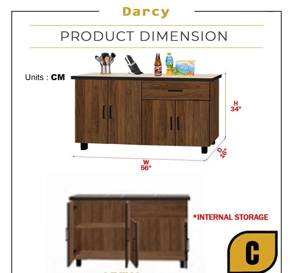 Darcy/ Cooking Cabinet/ Gas Stove Cabinet/ Gas Cabinet/ Kitchen Storage ...