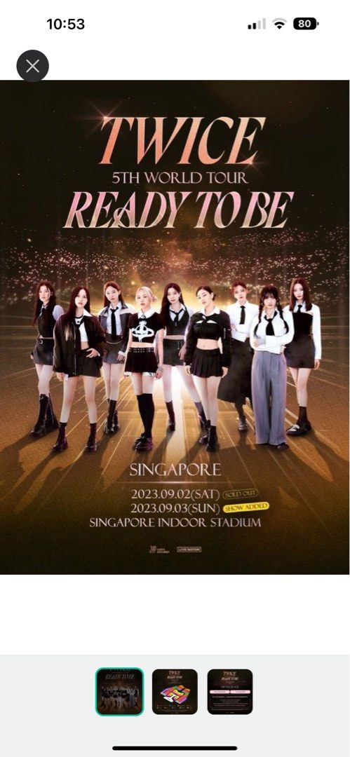 TWICE DAY 1 VIP SEATED, Tickets & Vouchers, Event Tickets on Carousell