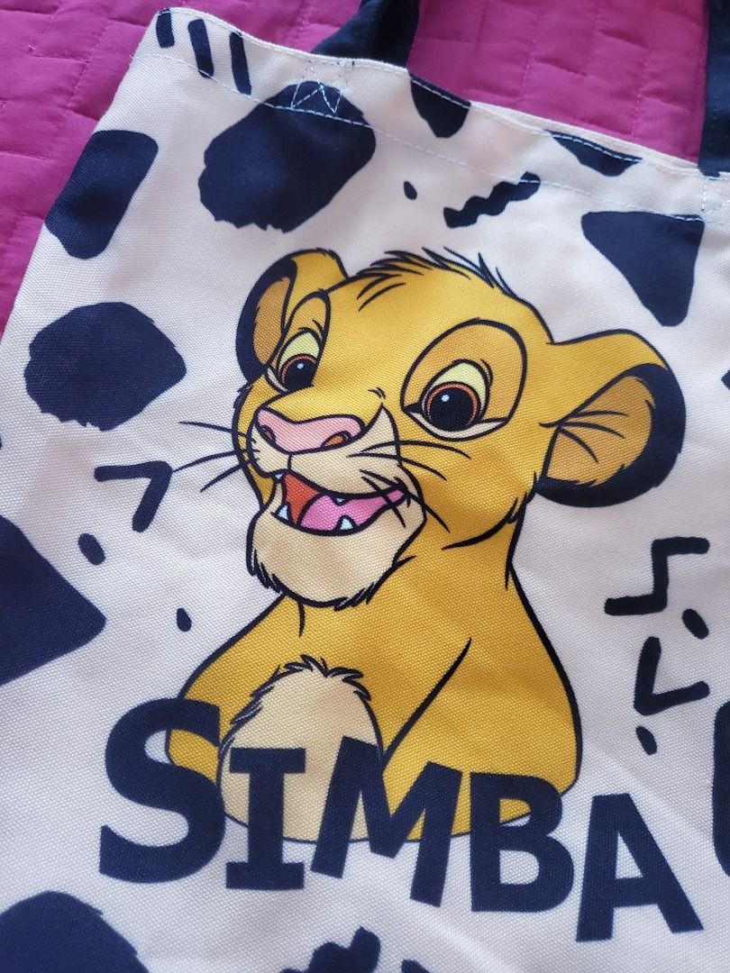 Disney Simba Lion King Canvas Tote Bag, Women's Fashion, Bags & Wallets ...
