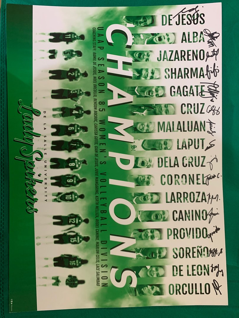 DLSU Lady Spikers Signed Poster on Carousell