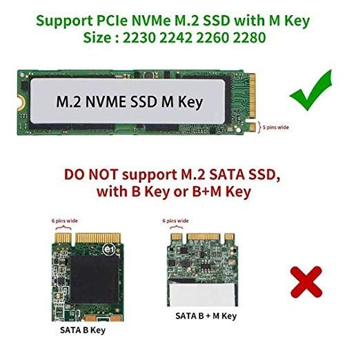 EZDIY-FAB NVME PCIe Adapter, M.2 NVME SSD to PCI Express Adapter with Heat Sink ,Only Support ...