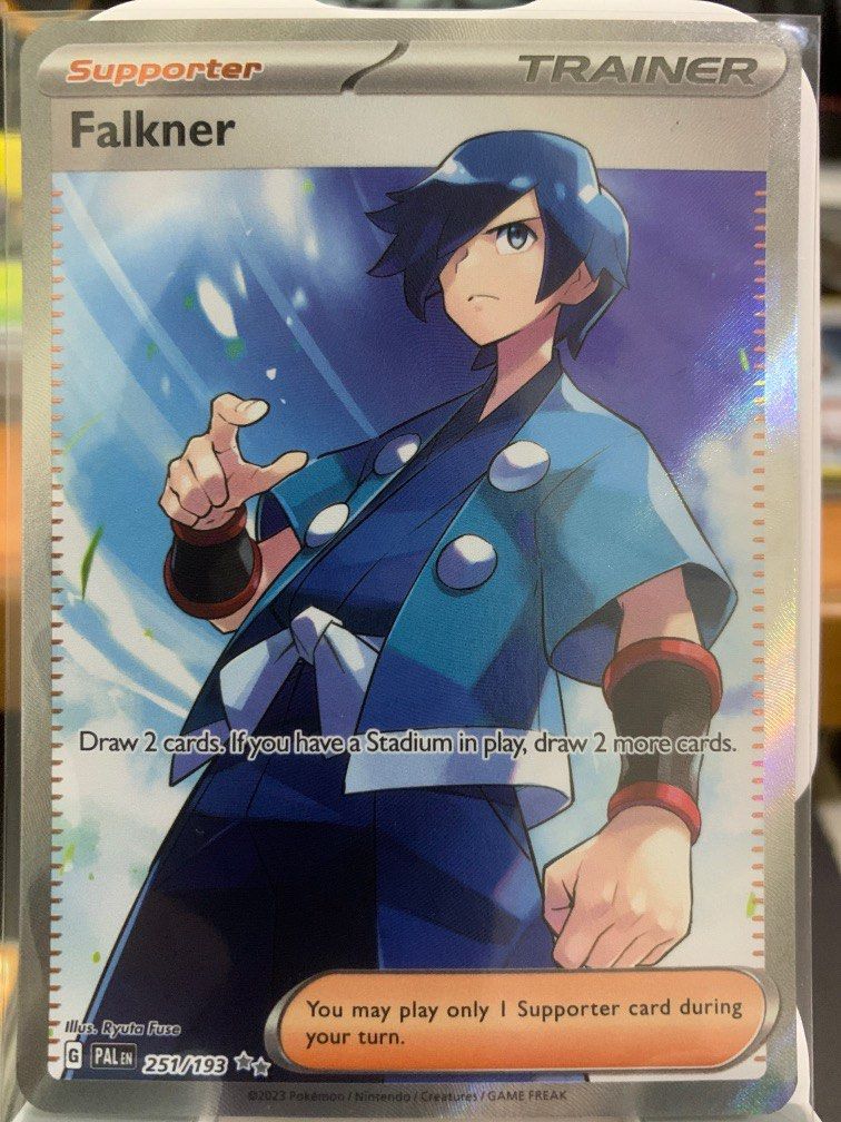 Falkner Trainer Full Art (FA) | SV02 Paldea Evolved Pokemon TCG ...