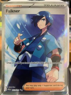 Falkner Trainer Full Art (FA) | SV02 Paldea Evolved Pokemon TCG ...
