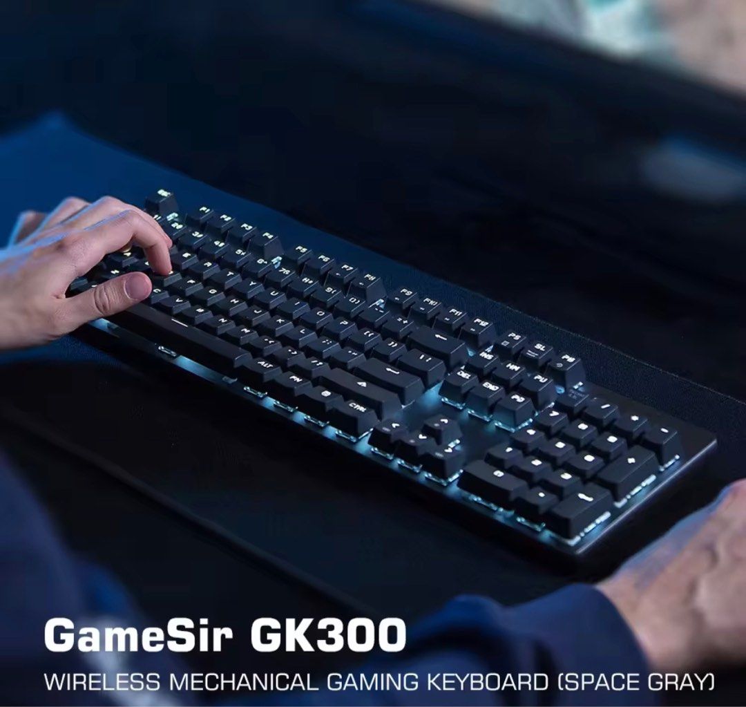 GameSir GK300 Wireless Mechanical Gaming Keyboard with Wrist Rest ...