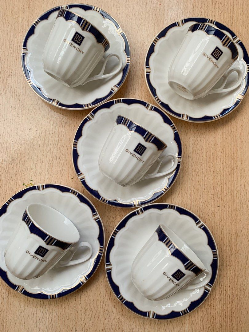 Givenchy porcelain tea cup and saucer set on Carousell