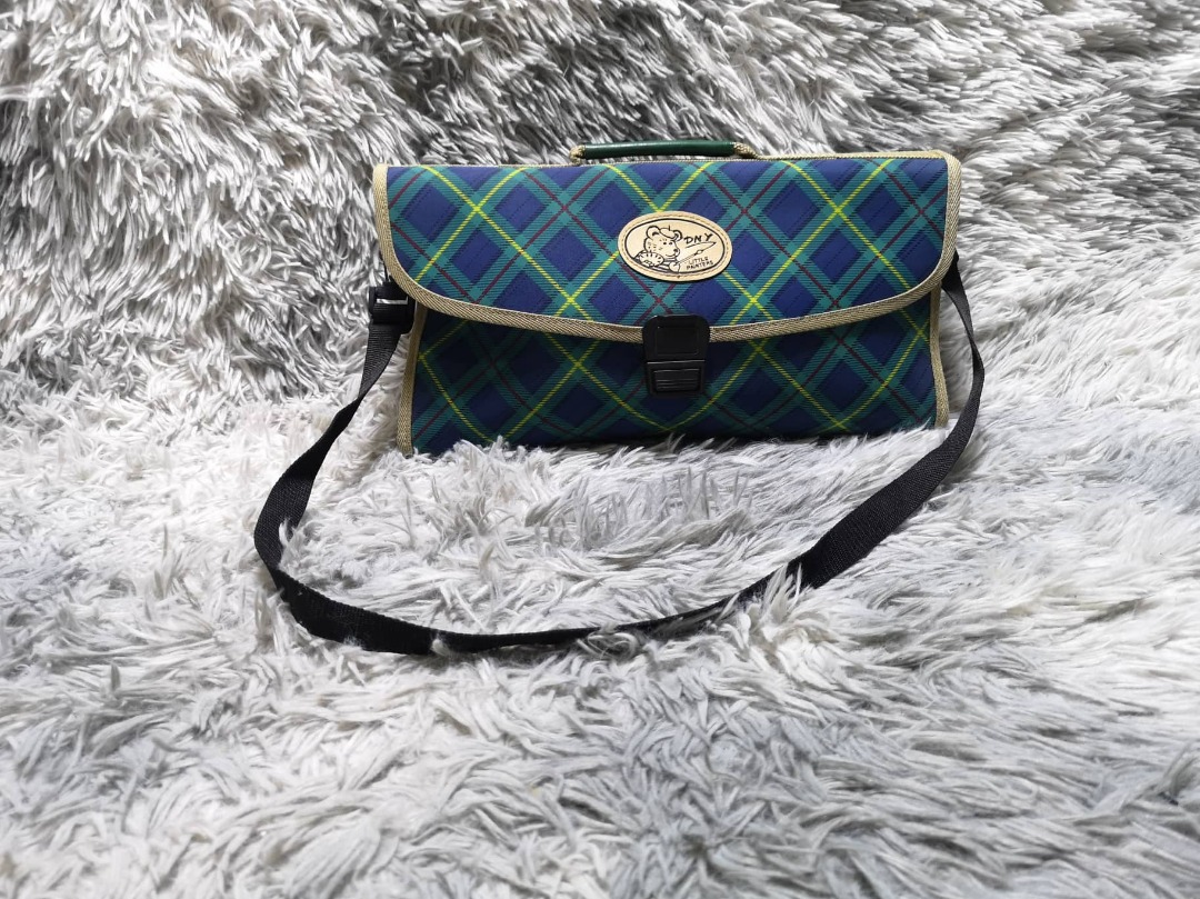 Green Checkered Crossbody Bag on Carousell