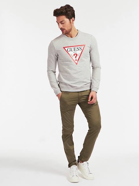 GUESS Classic Triangle Logo, Men's Fashion, Activewear on Carousell