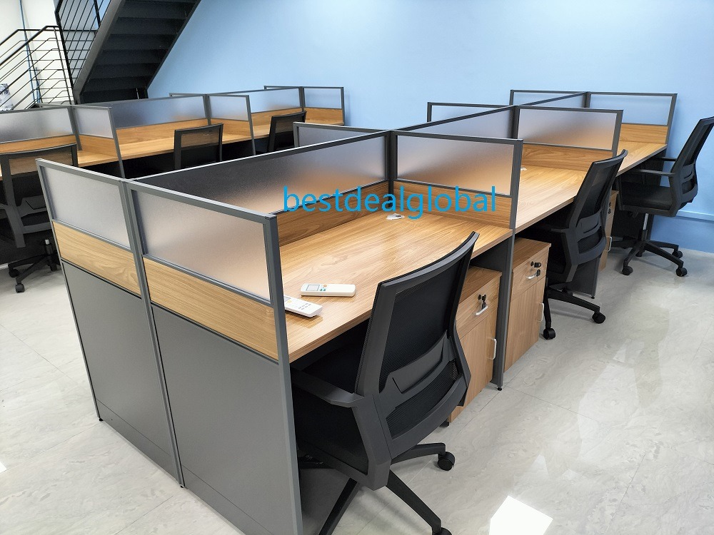 H106 Executive Workstation w high partition, with/without pedestal ...