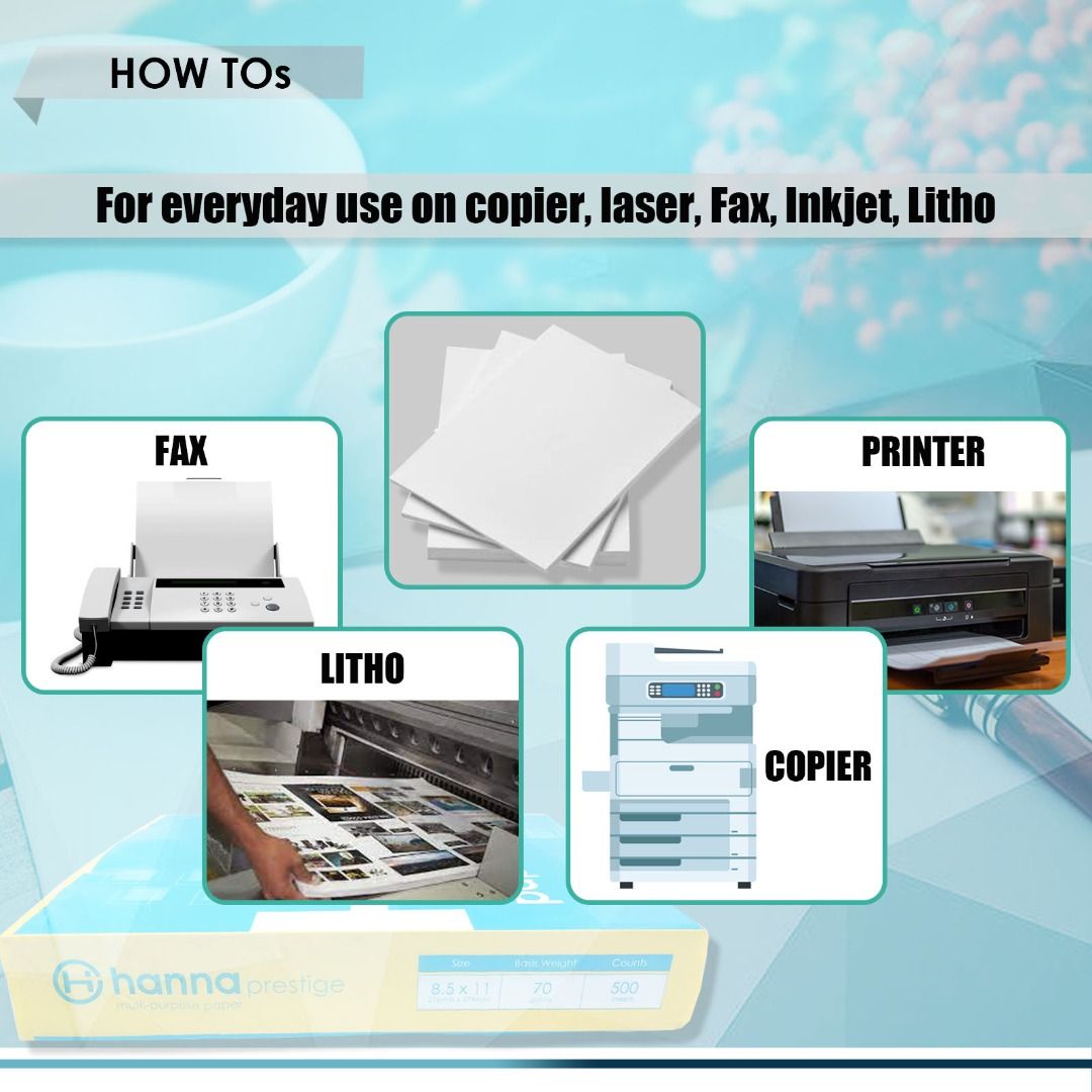 HANNA PRESTIGE BOND PAPER/ COUPON BOND, HARD COPY SHORT/ LETTER, 8.5x11 ...