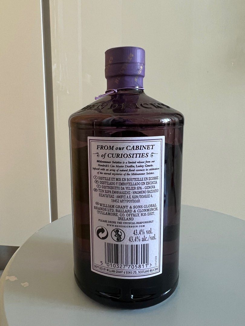 Hendricks gin midsummer solstice limited release, Food & Drinks ...