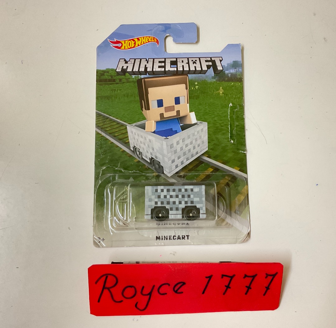 HotWheels x Minecraft Steve Minecart Special Edition Toy Car LOOSE ...