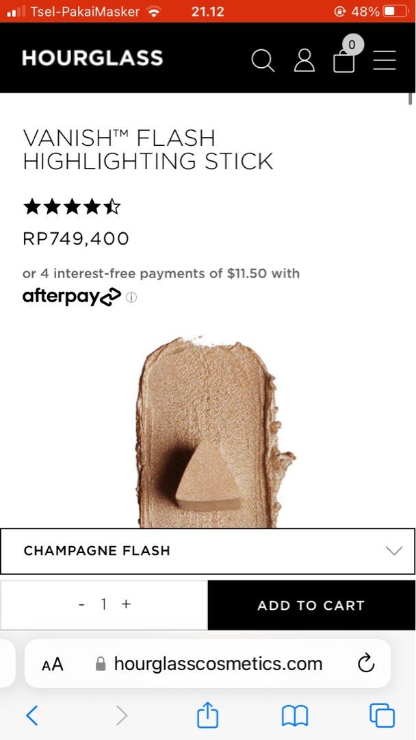 HOURGLASS VANISH™ FLASH HIGHLIGHTING HIGHLIGHTER STICK, Kesehatan ...