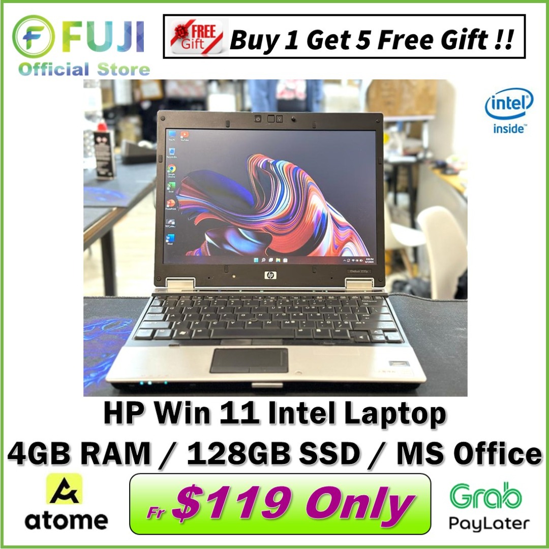 HP Win 11 intel SSD Laptop - 4GB RAM - 128GB SSD - Windows 11 + Free MS ...