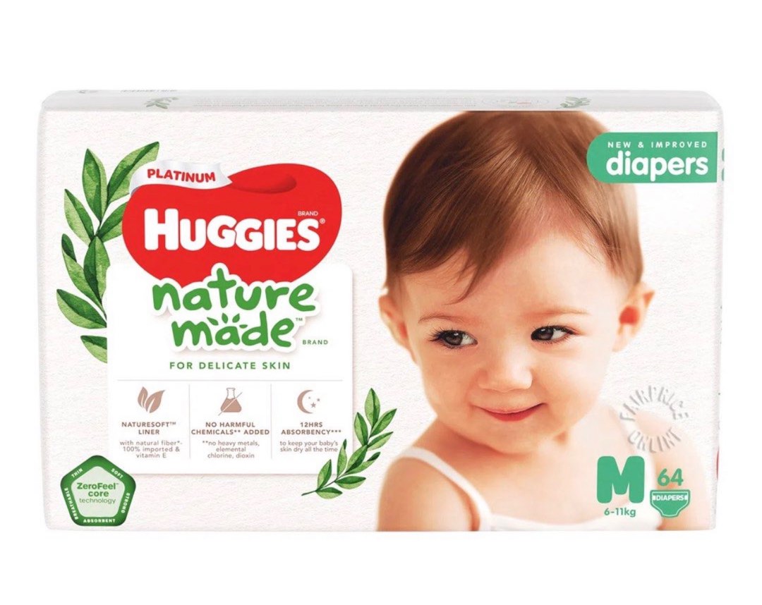 Huggies nature made M tape, Babies & Kids, Bathing & Changing, Diapers ...
