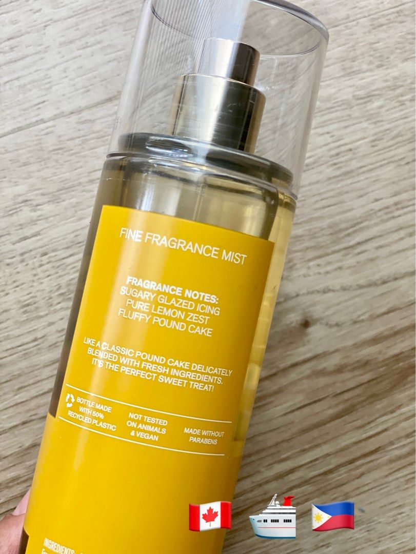 Iced Lemon Pound Cake Fragrance mist, Beauty & Personal Care, Fragrance ...