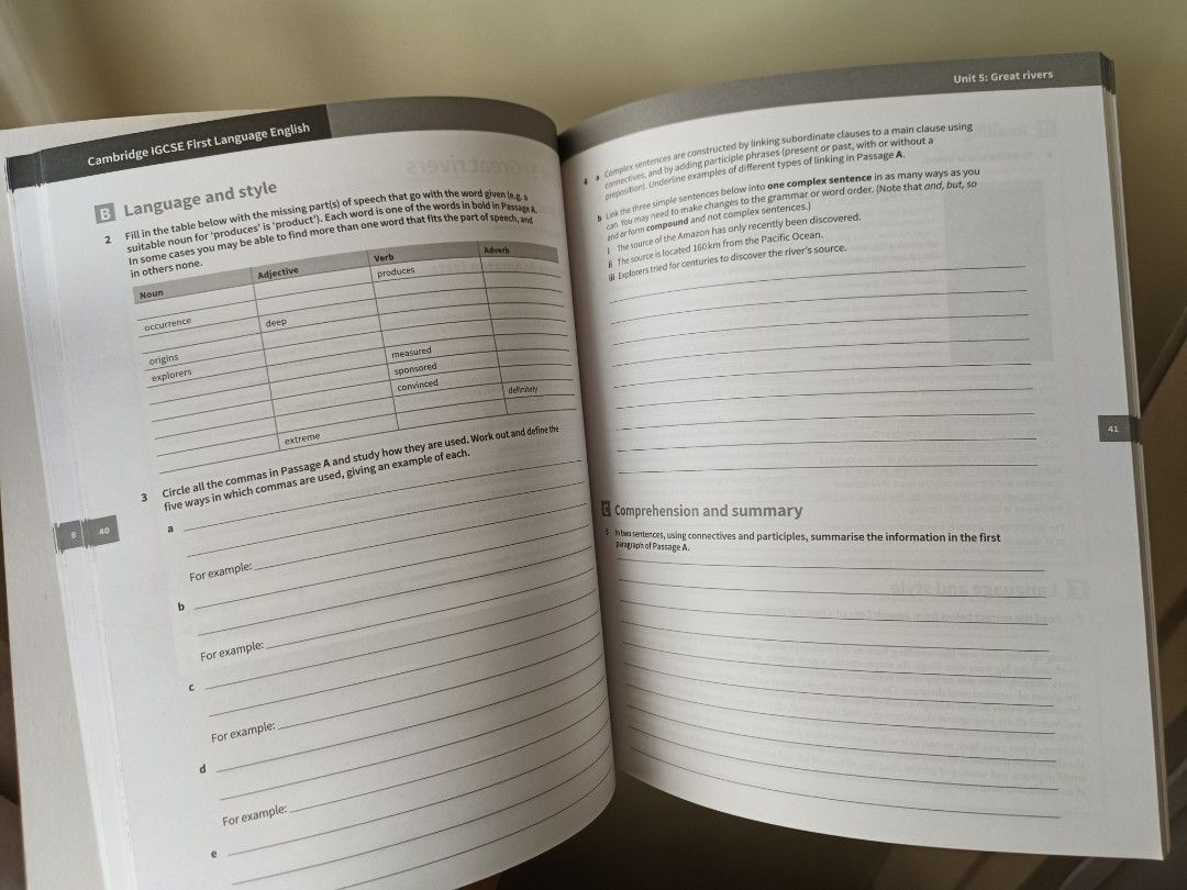 IGCSE First Language English workbook, Hobbies & Toys, Books ...