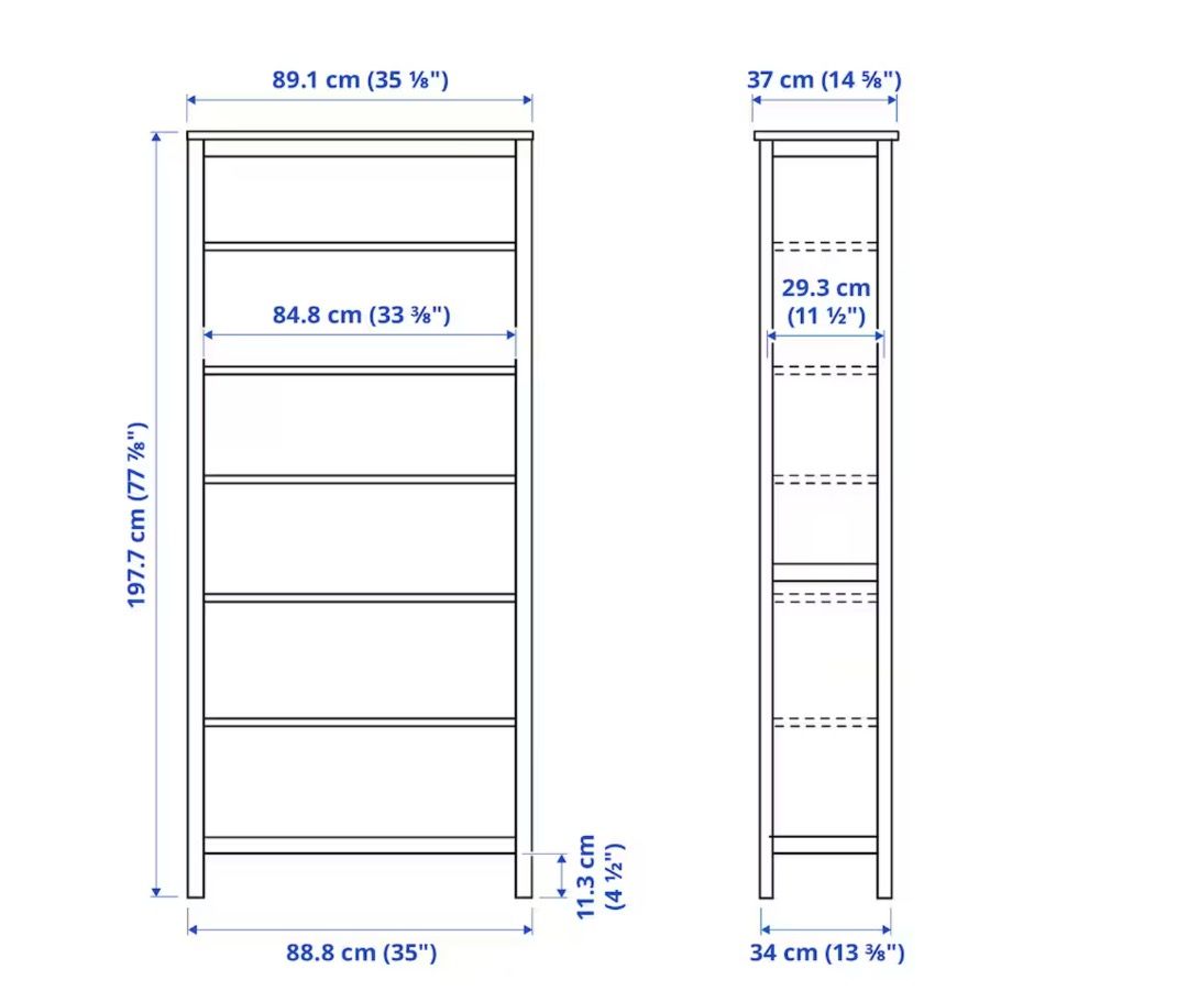 Ikea HEMNES Bookcase, Furniture & Home Living, Furniture, Shelves ...