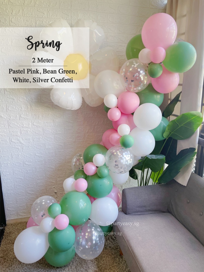 [Inflated] 1.5M 2M Spring Theme Balloon Garland Birthday Party ...