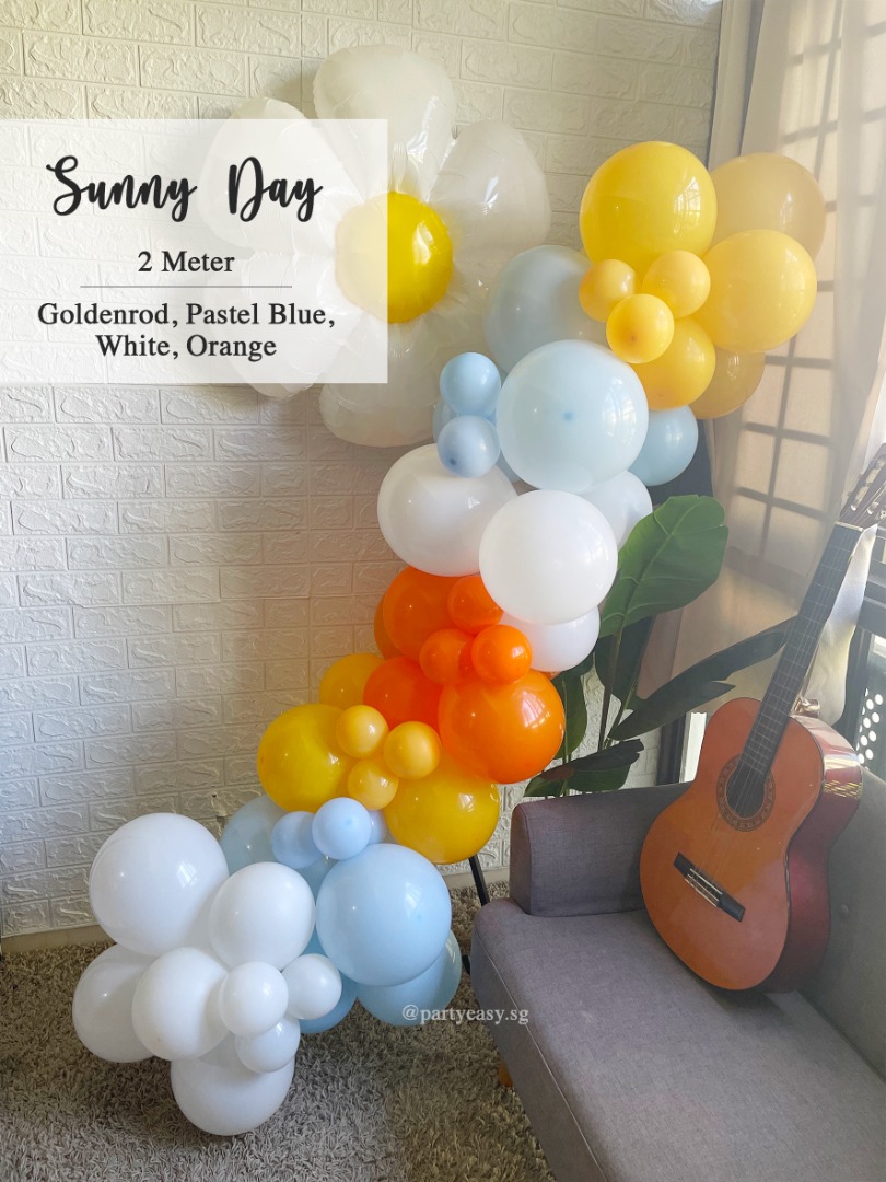 [Inflated] 1.5M 2M Sunny Day Balloon Garland Birthday Party Decoration ...
