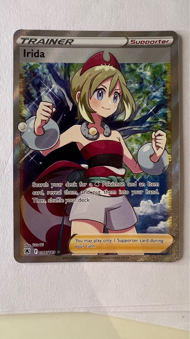 Irida Pokemon Card, Hobbies & Toys, Toys & Games on Carousell