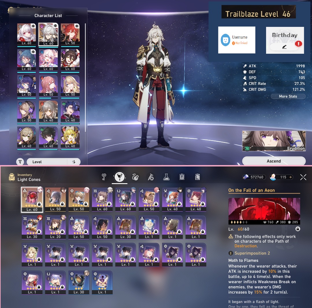 JING YUAN| CLARA + 5* LC | HIMEKO | +2 LC 5 STAR SIG | UNSETALL | TL 46 ...