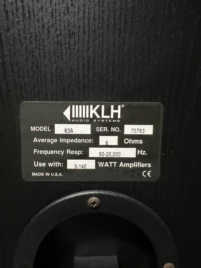 KLH Speakers, Audio, Soundbars, Speakers & Amplifiers on Carousell