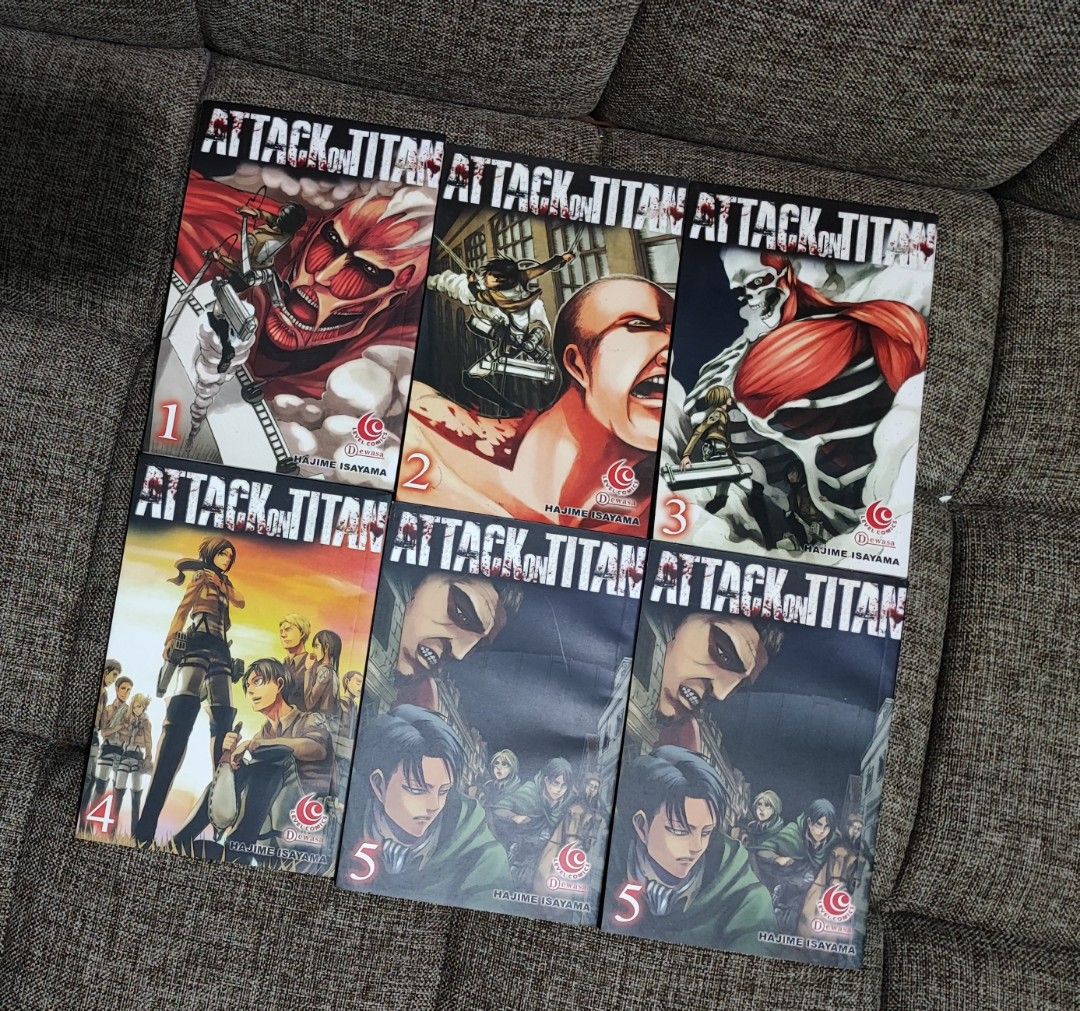 Komik Attack on Titan Bahasa Indonesia Vol 1-10, Buku & Alat Tulis, Komik dan Manga di Carousell