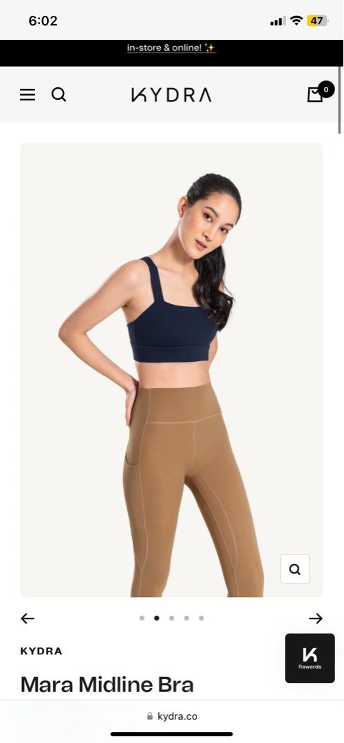 KYDRA Mara Midline Bra, Women's Fashion, Activewear on Carousell