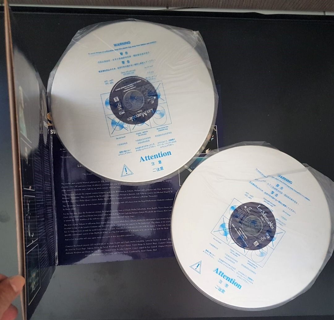 Laser Disc of Les Miserables, Andrew Lloyd Webber, the Premiere ...