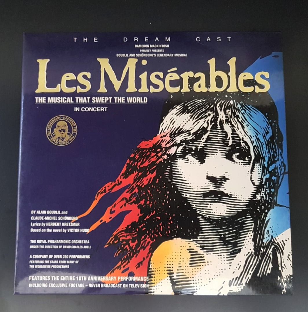 Laser Disc of Les Miserables, Andrew Lloyd Webber, the Premiere ...