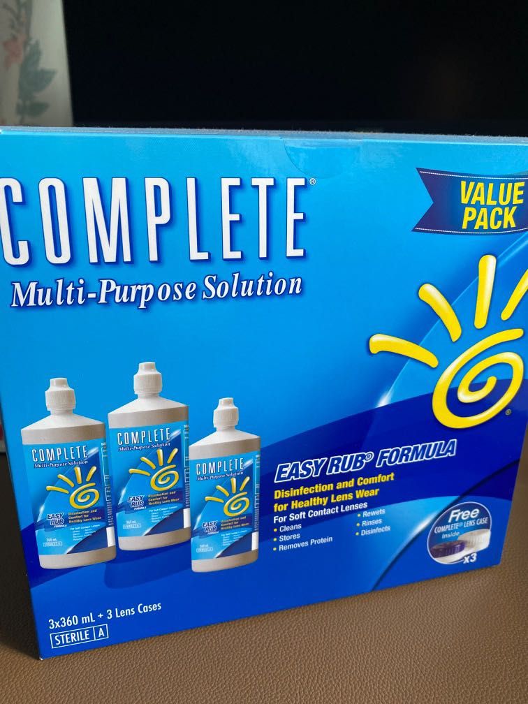 Lens Solution COMPLETE (3x360ml), Beauty & Personal Care, Vision Care on Carousell