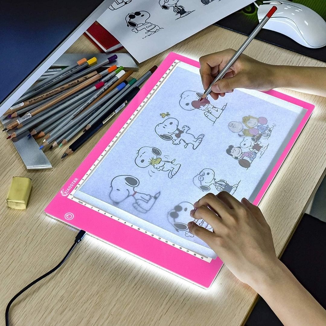 Light Box Drawing A4,Tracing Board with 3 Brightness Adjustable for ...