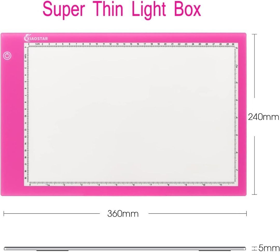 Light Box Drawing A4,Tracing Board with 3 Brightness Adjustable for ...