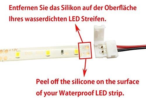 LitaElek 10 pcs LED Connector 2 Pin 10mm Wide SMD 5050 5630 Monochrome ...