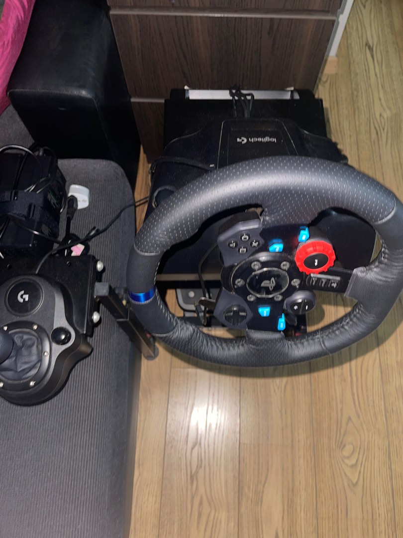 Logitech G29 with shifer and s5 racing stand, Video Gaming, Video Game ...
