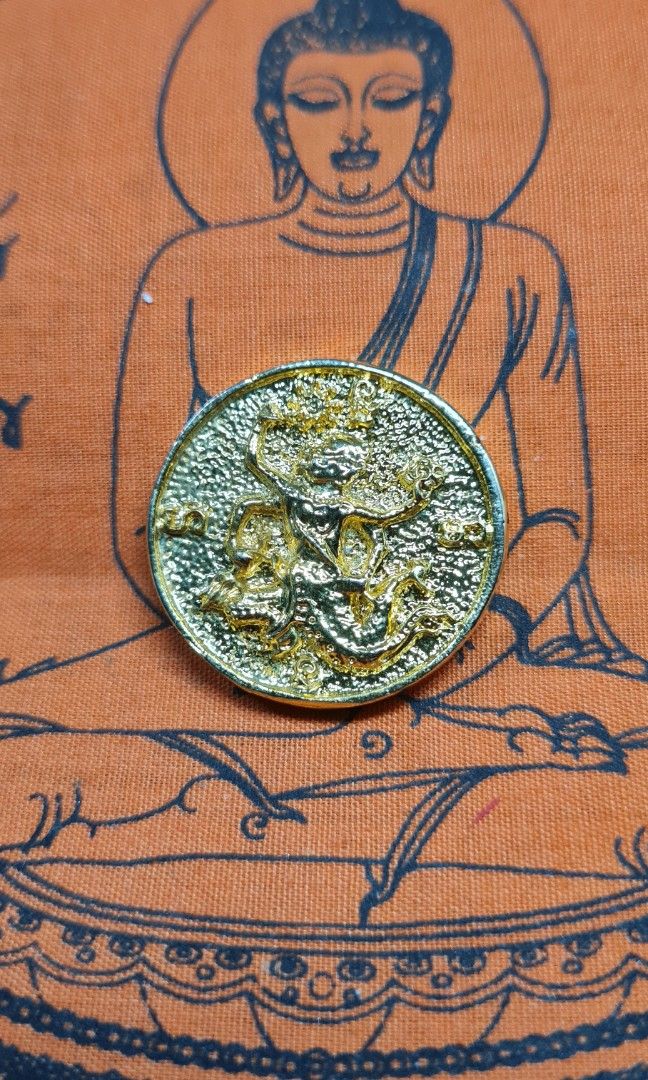 LP Seng, Wat Bang Na , Pathum Province, behind Hanuman , alloy coin ...