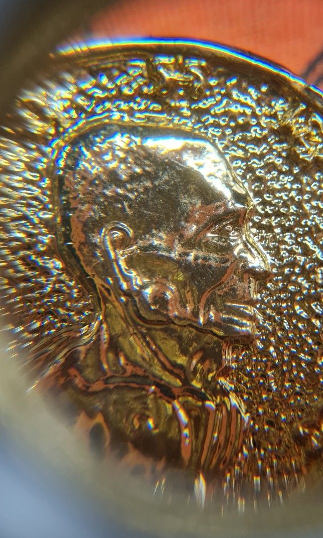 LP Seng, Wat Bang Na , Pathum Province, behind Hanuman , alloy coin ...