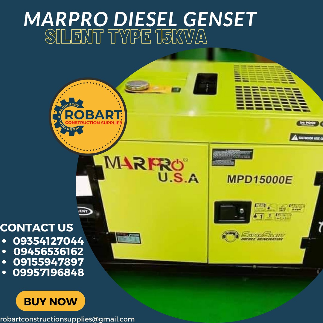 MARPRO DIESEL GENSET SILENT TYPE 15KVA, Commercial & Industrial ...
