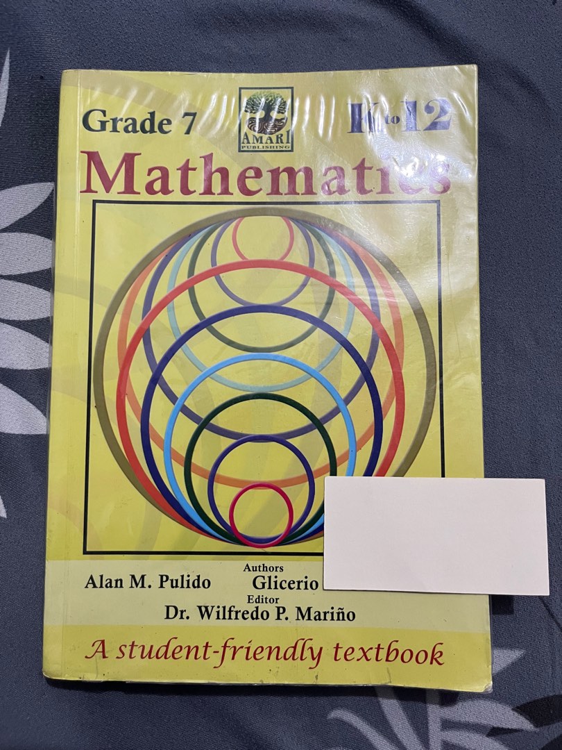 Mathematics Textbook Grade 7, Hobbies & Toys, Books & Magazines ...
