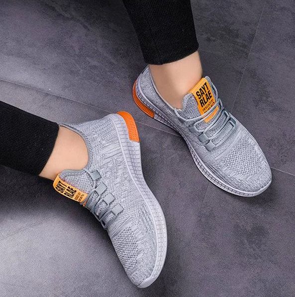 Men's Shoes Soft Canvas Fabric Anti-Slip Rubber Sneakers Cleon Korean ...