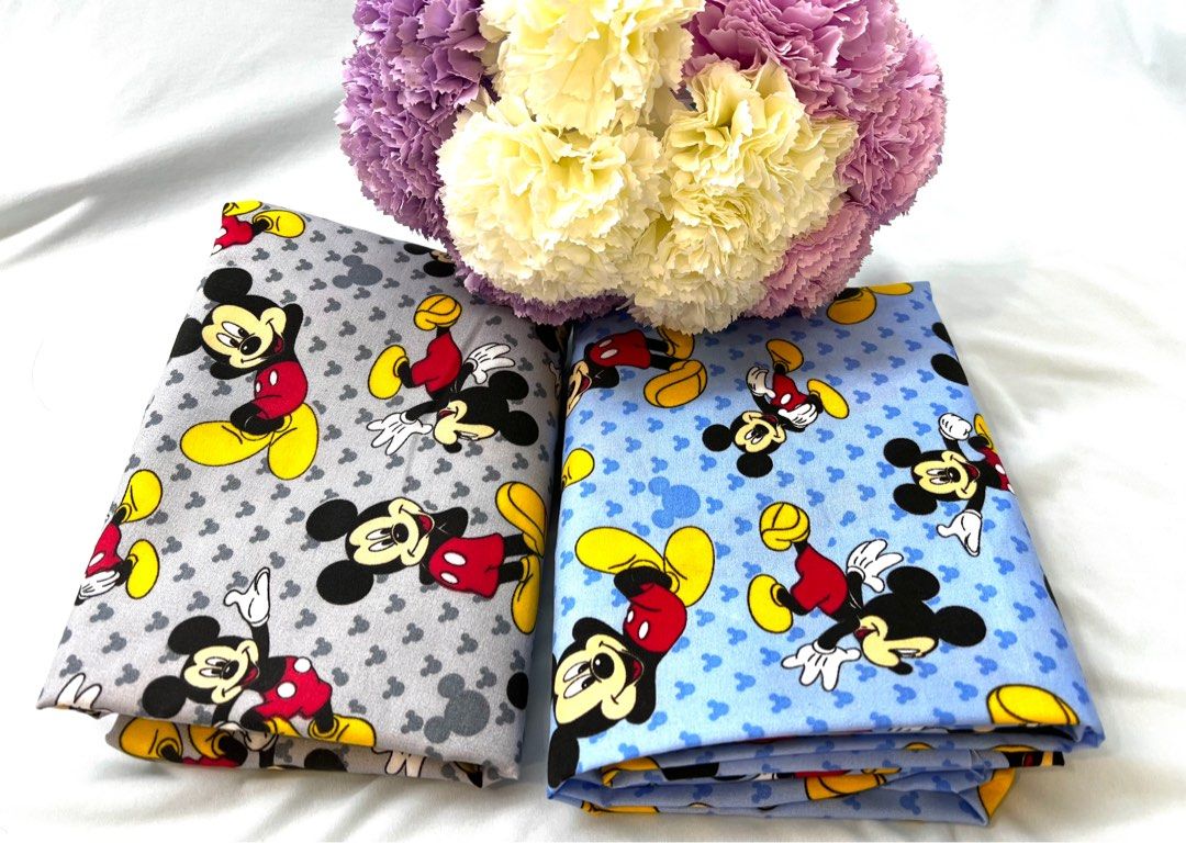 Mickey Mouse Sewing Fabrics 1 metre each piece, Hobbies & Toys ...