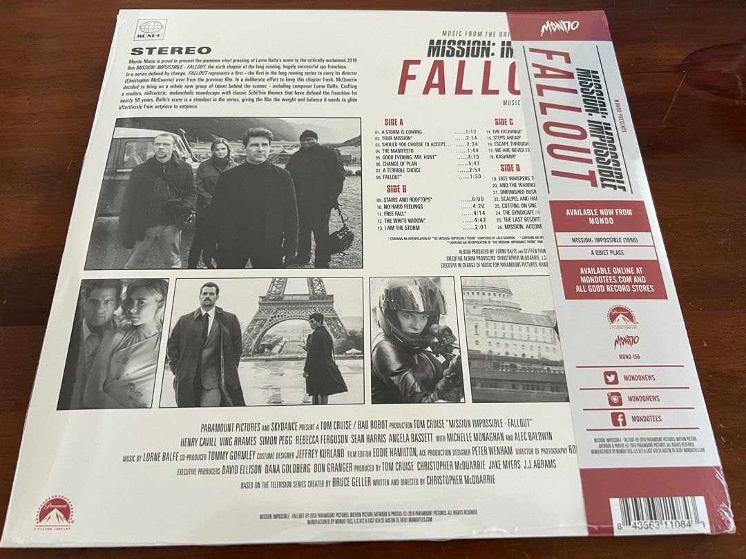 (MONDO) Mission Impossible - Fallout (2LP Limited Edition Plutonium ...
