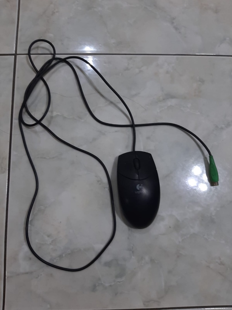 Mouse Logitech Kabel Bulat PC CPU, Elektronik, Bagian Komputer ...
