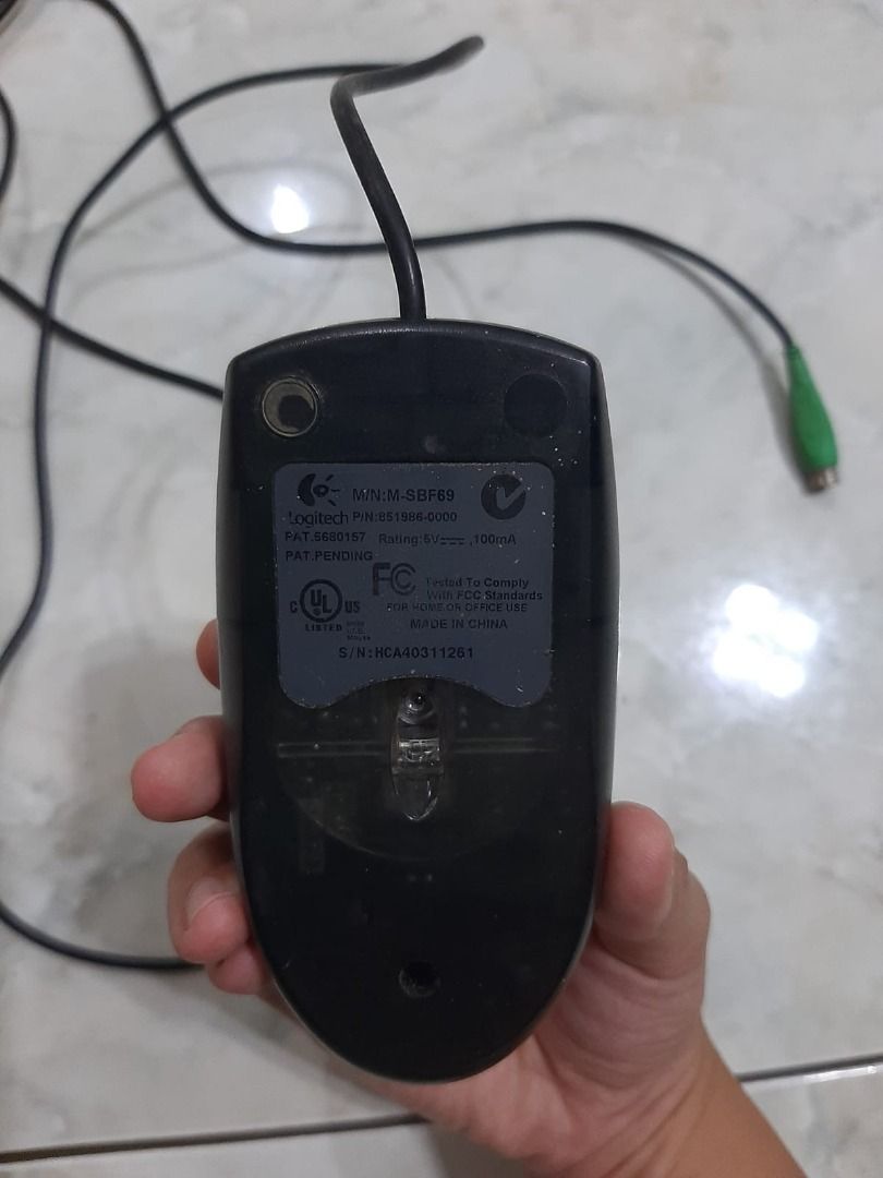 Mouse Logitech Kabel Bulat PC CPU, Elektronik, Bagian Komputer ...