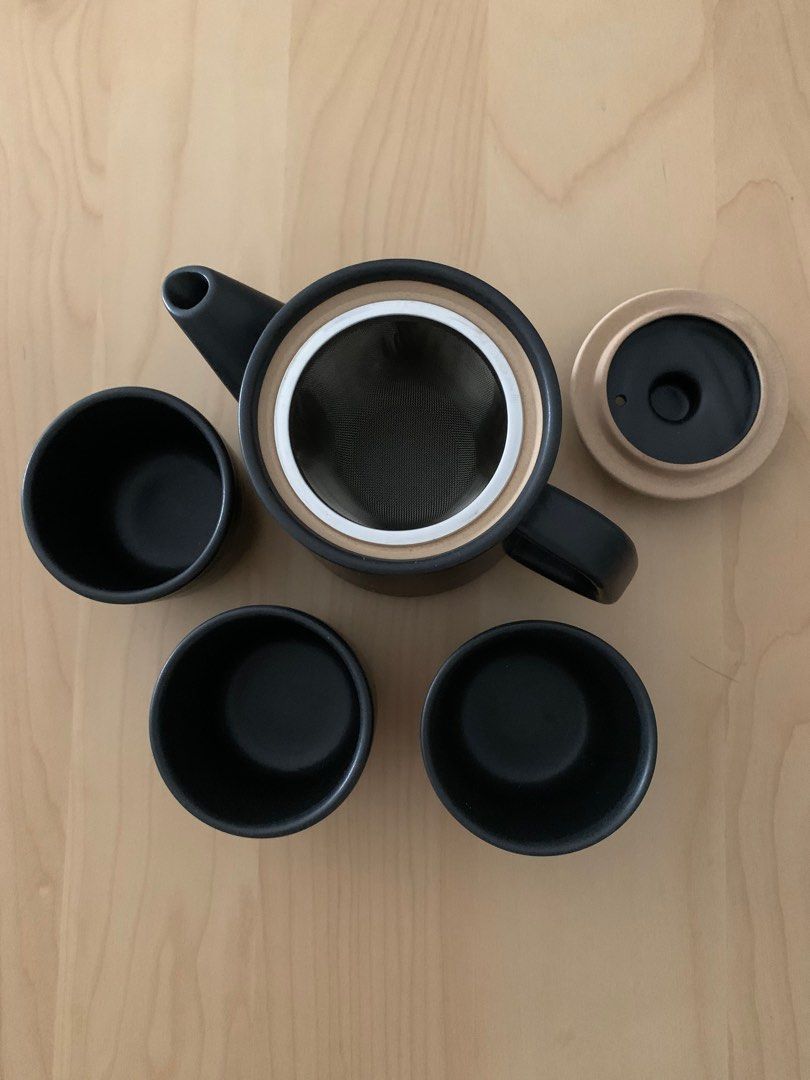 MUJI tea pot and tea cups, Furniture & Home Living, Kitchenware ...