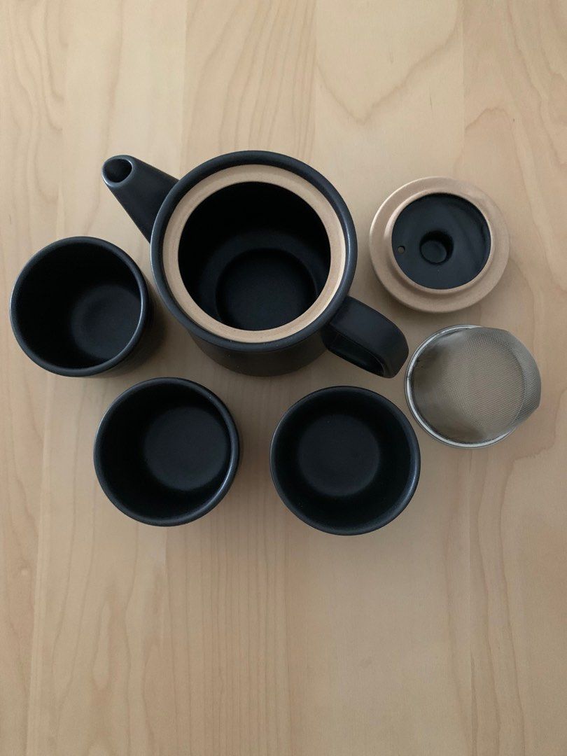MUJI tea pot and tea cups, Furniture & Home Living, Kitchenware ...
