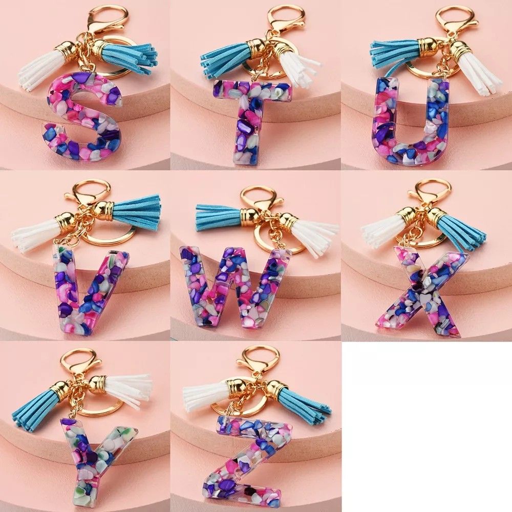 Nama Huruf Keychain DIY Reisin Alphabet Keychain Unique, Hobbies & Toys ...